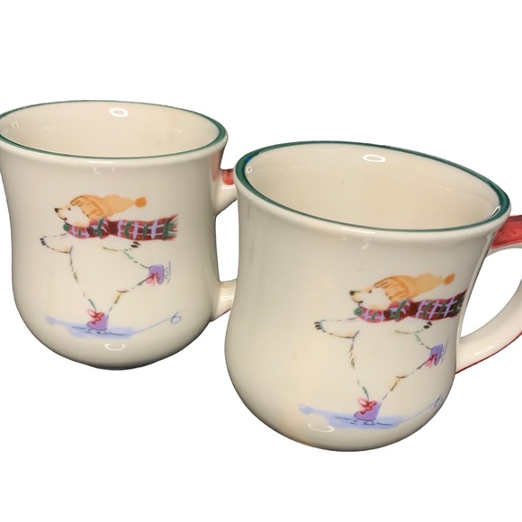 Pfaltzgraff | Dining | Pfaltzgraff Large Skating Snow Bear Collection ...